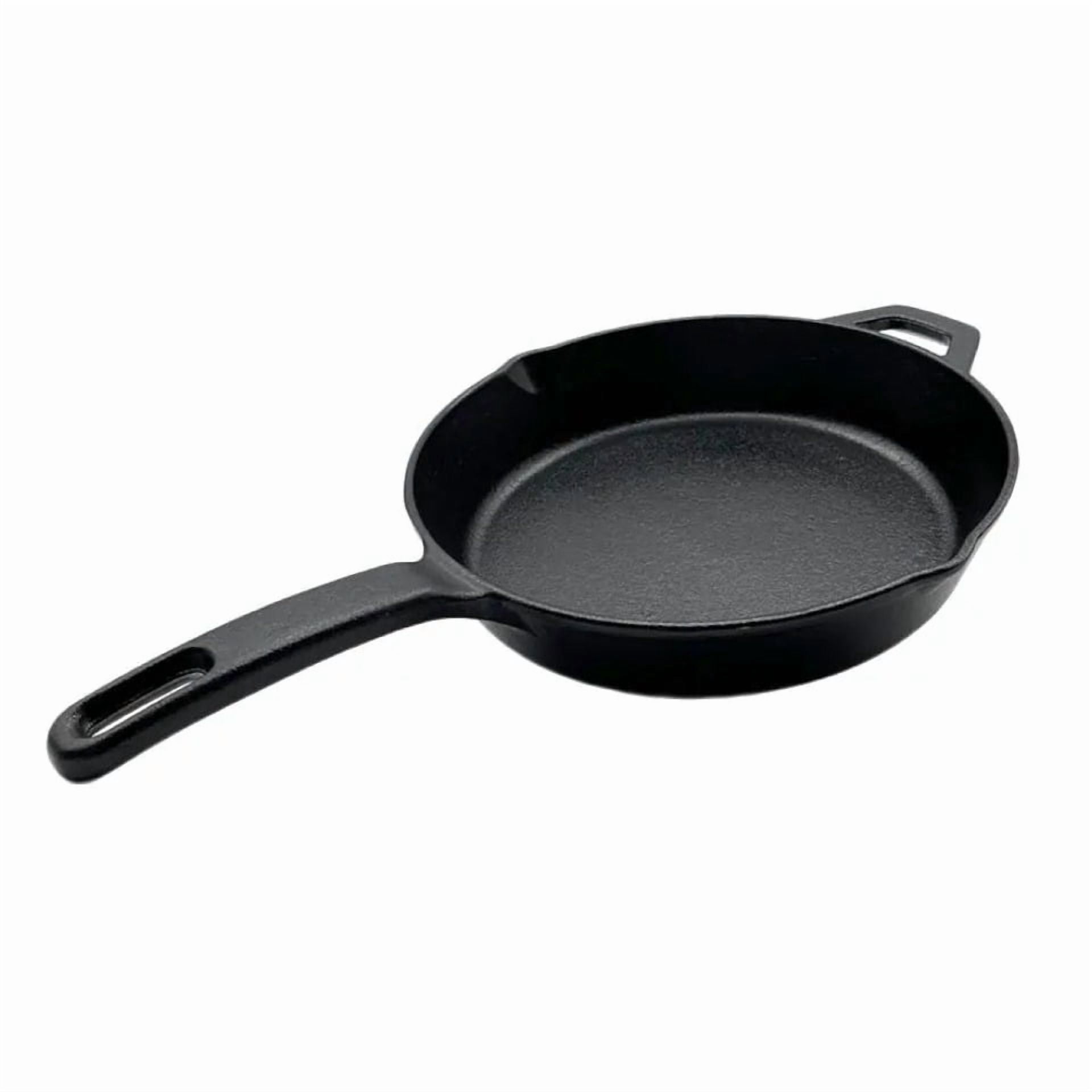 Nexgrill 10" Pre-Seasoned Cast Iron Skillet, Heavy-Duty Round Frying ...