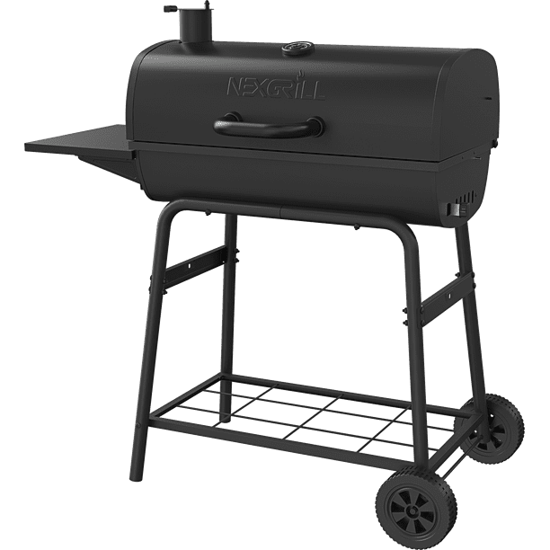 Nexgrill 29" Barrel Charcoal Grill with Side Shelf, Perfect for Outdoor ...