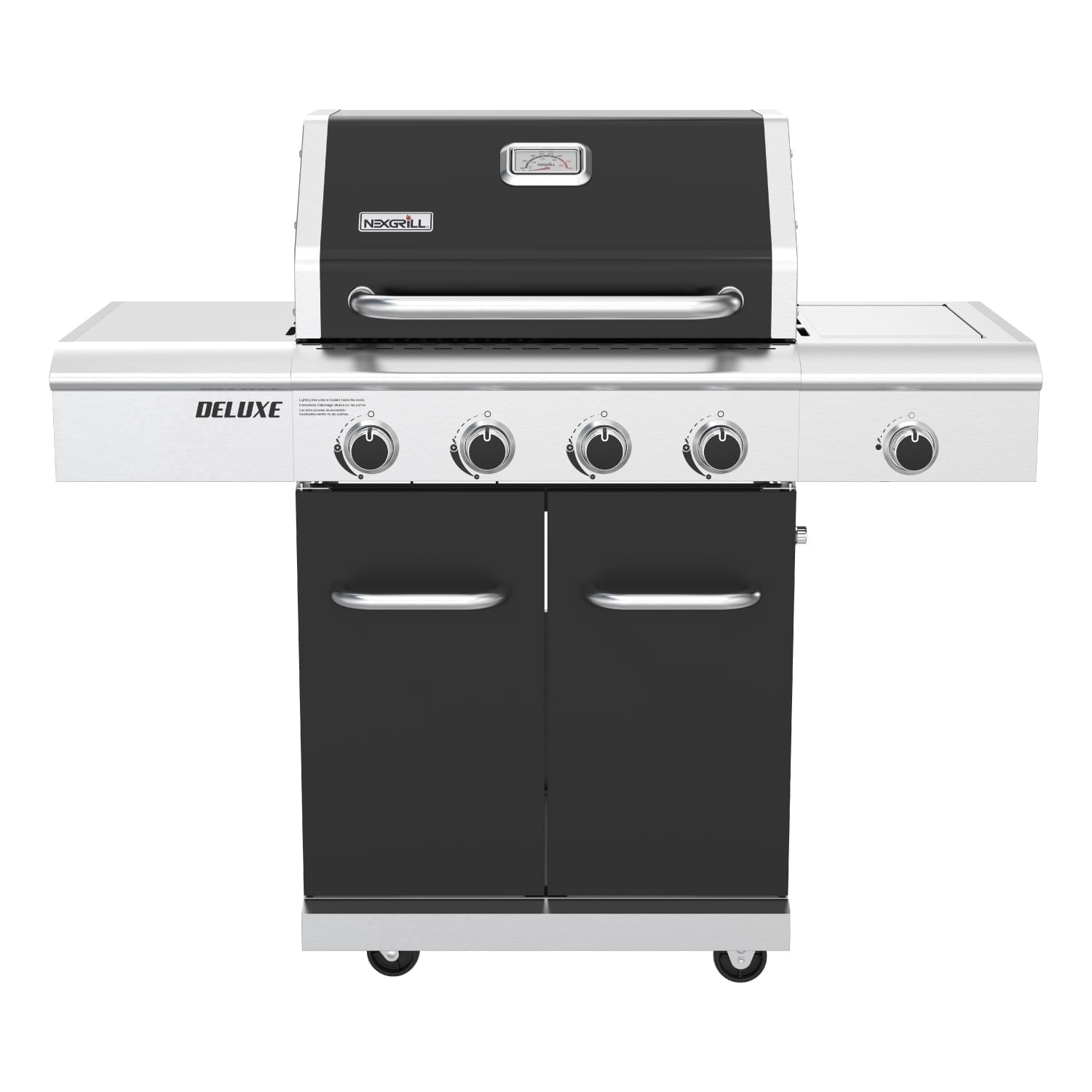 Nexgrill 4-Burner Dual Fuel Gas Grill with Side Burner and Griddle ...