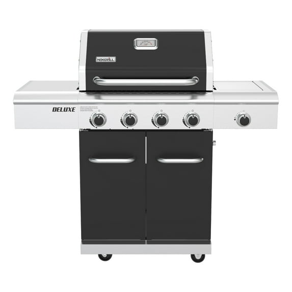 Nexgrill 4-Burner Natural Gas Grill with Side Burner and Griddle Insert ...