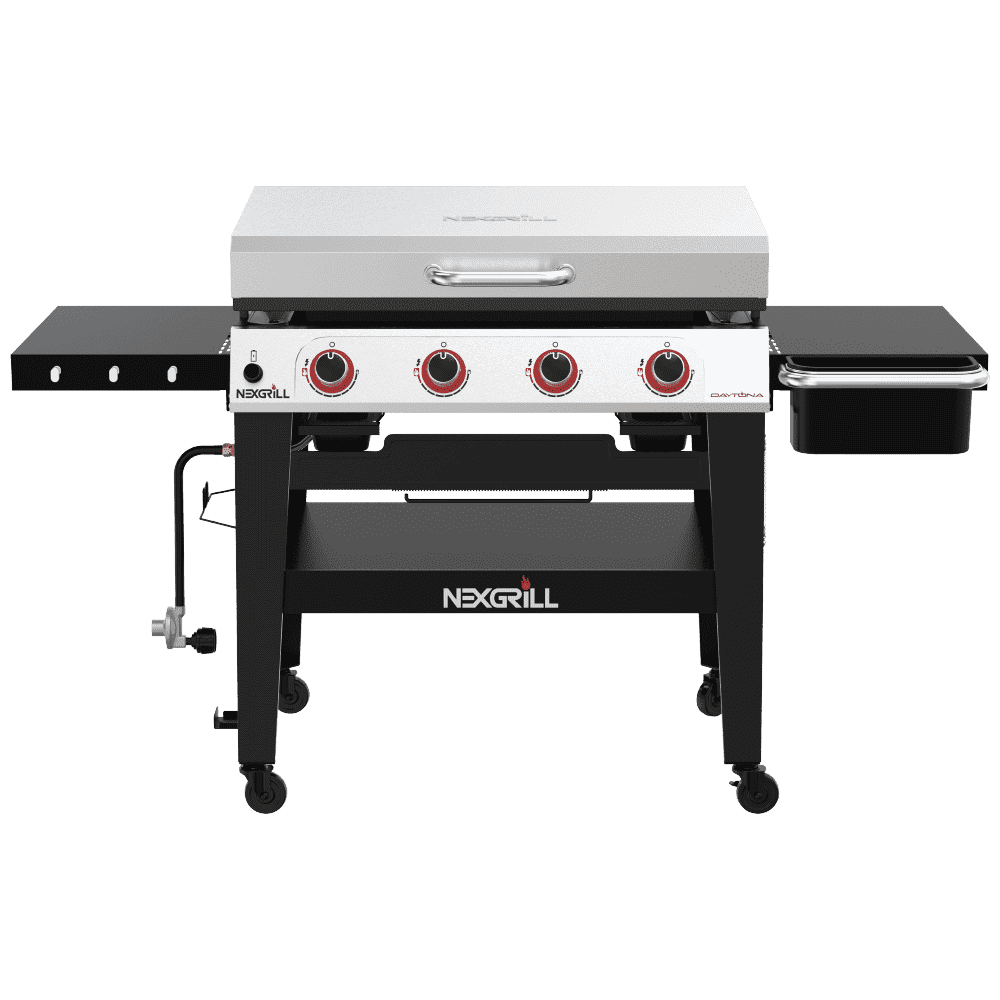 Nexgrill Daytona 4-Burner Propane Gas Griddle with Side Tables, 60000 ...