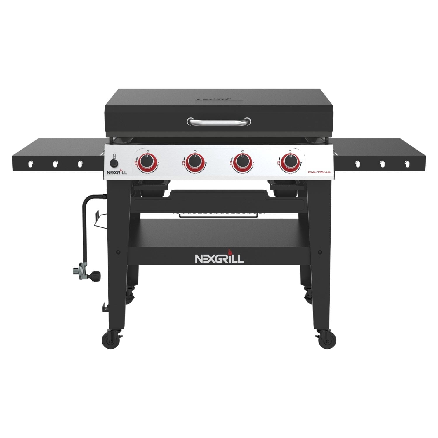 Nexgrill Daytona 4-Burner Propane Gas Flat Top Grill Outdoor w/ Side ...