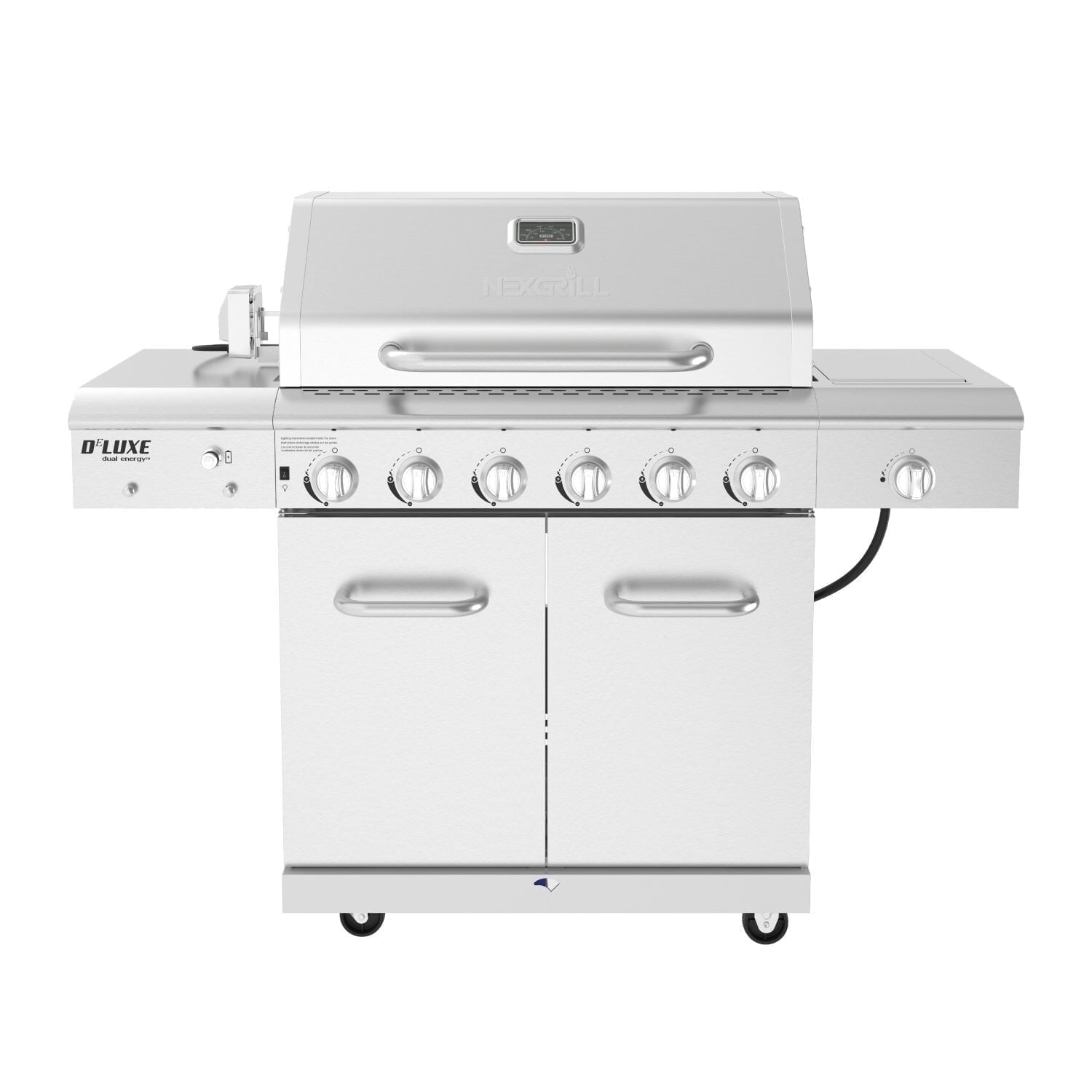Nexgrill Deluxe 6-Burner Propane Gas Grill, Ceramic Searing Burner ...
