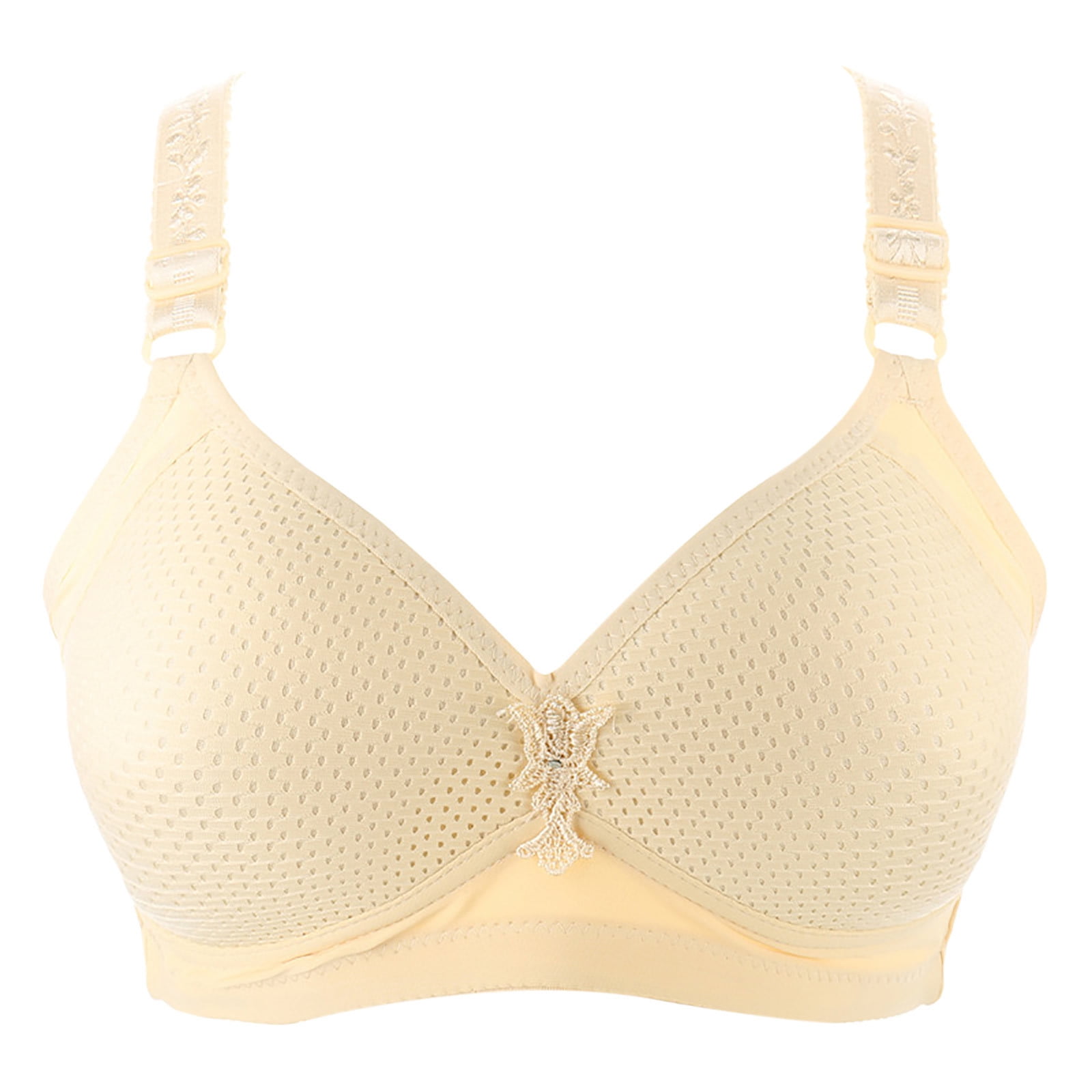 Nexjvus Ladise Underwire Bras Fashion Solid Wire Free No Rims Daily Bra ...