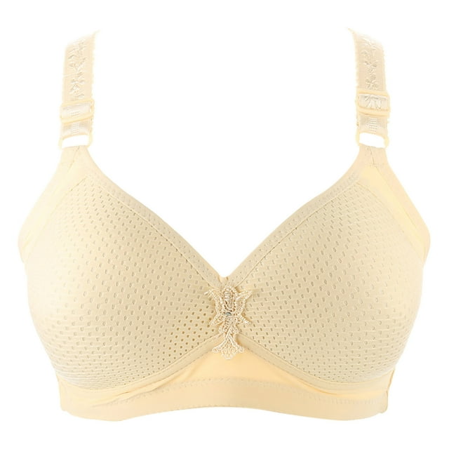 Nexjvus Ladise Underwire Bras Fashion Solid Wire Free No Rims Daily Bra ...