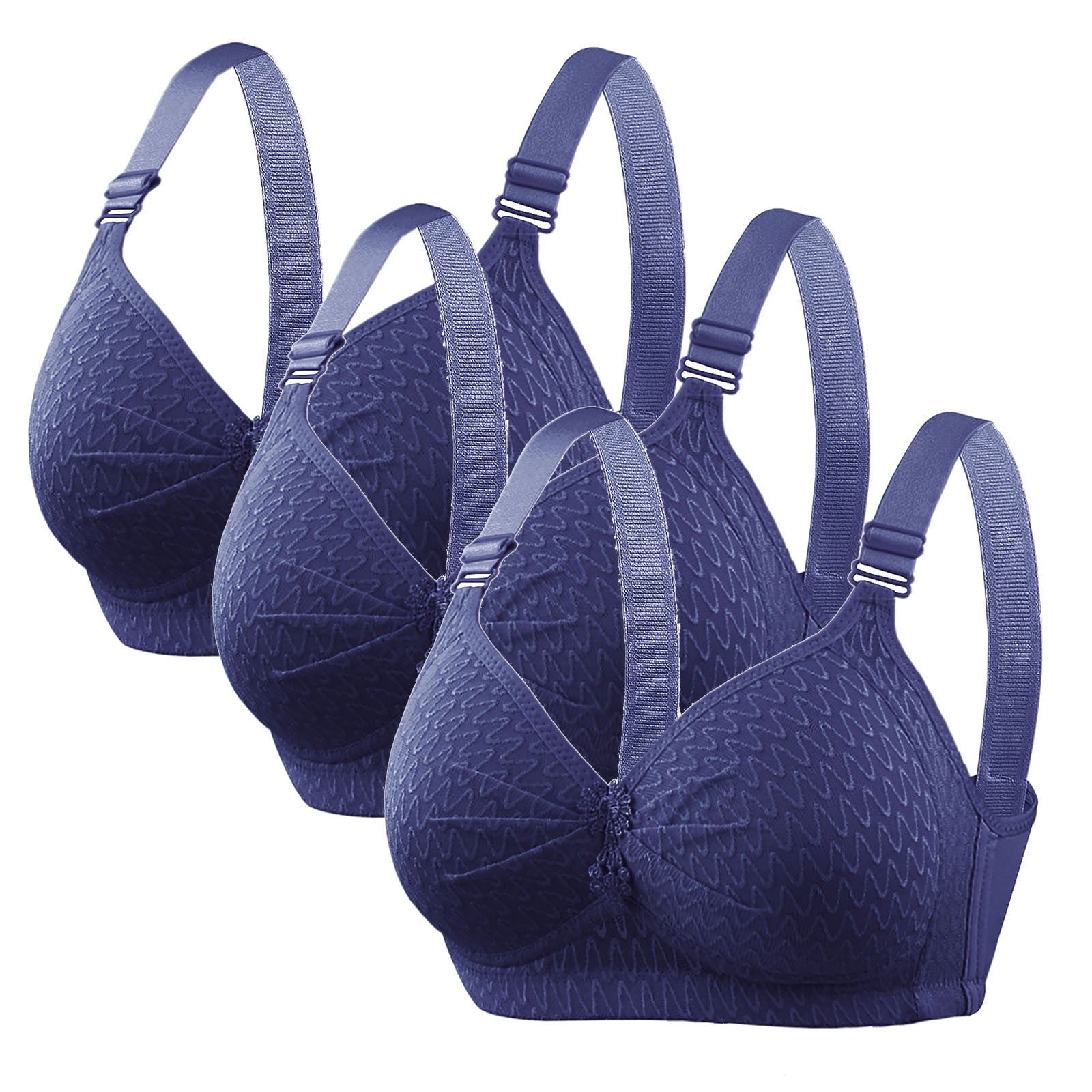 Nexjvus Womens Bras for Older Women Wirefree Button Comfortable Bra 3 ...