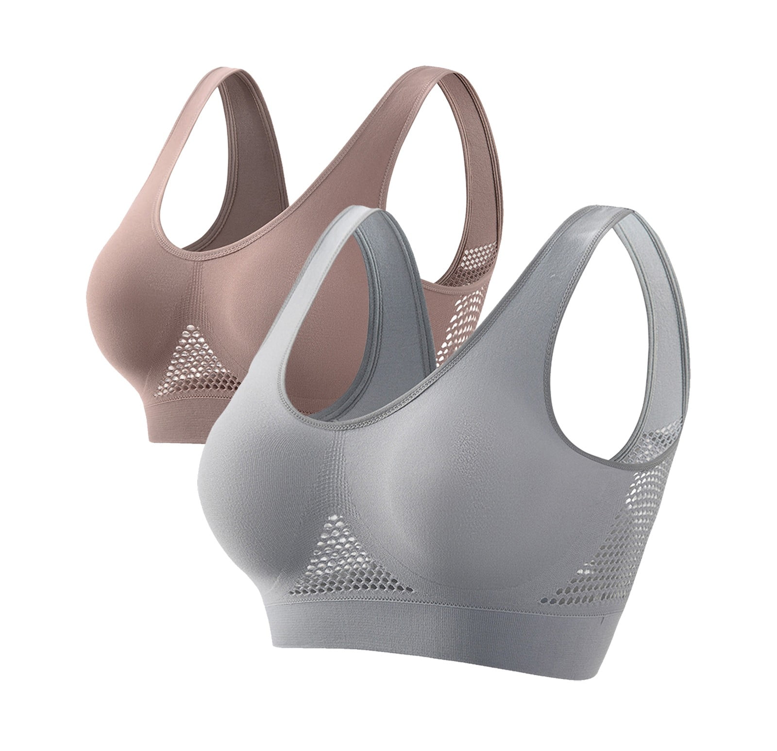 Nexjvus Womens Sports Bras High Support Seamless Removable Wirefree Bra Yoga Bra Size S-5XL ...