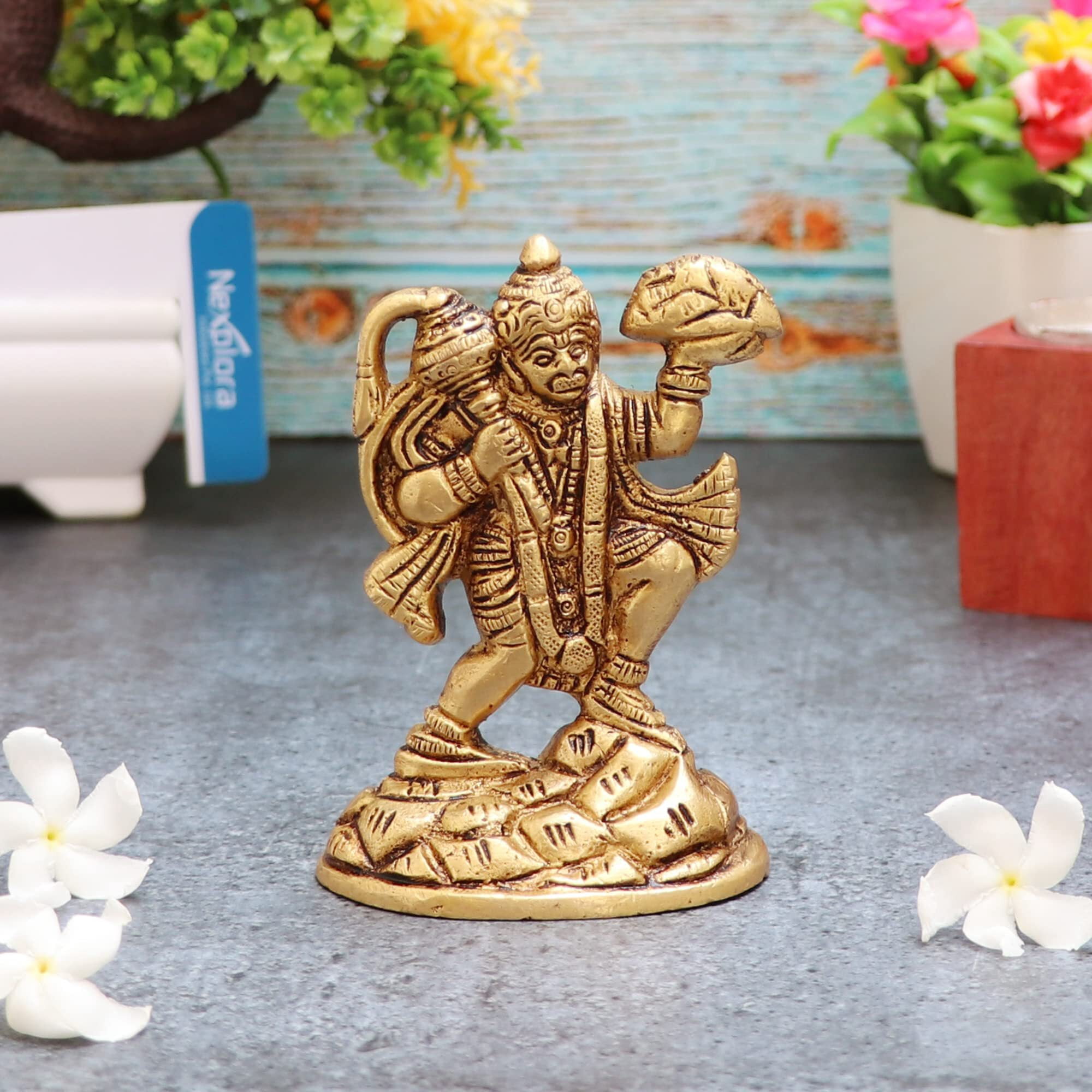 Nexplora Industries Pvt. Ltd. Brass Lord Hanuman Idol Statue Bajrang ...