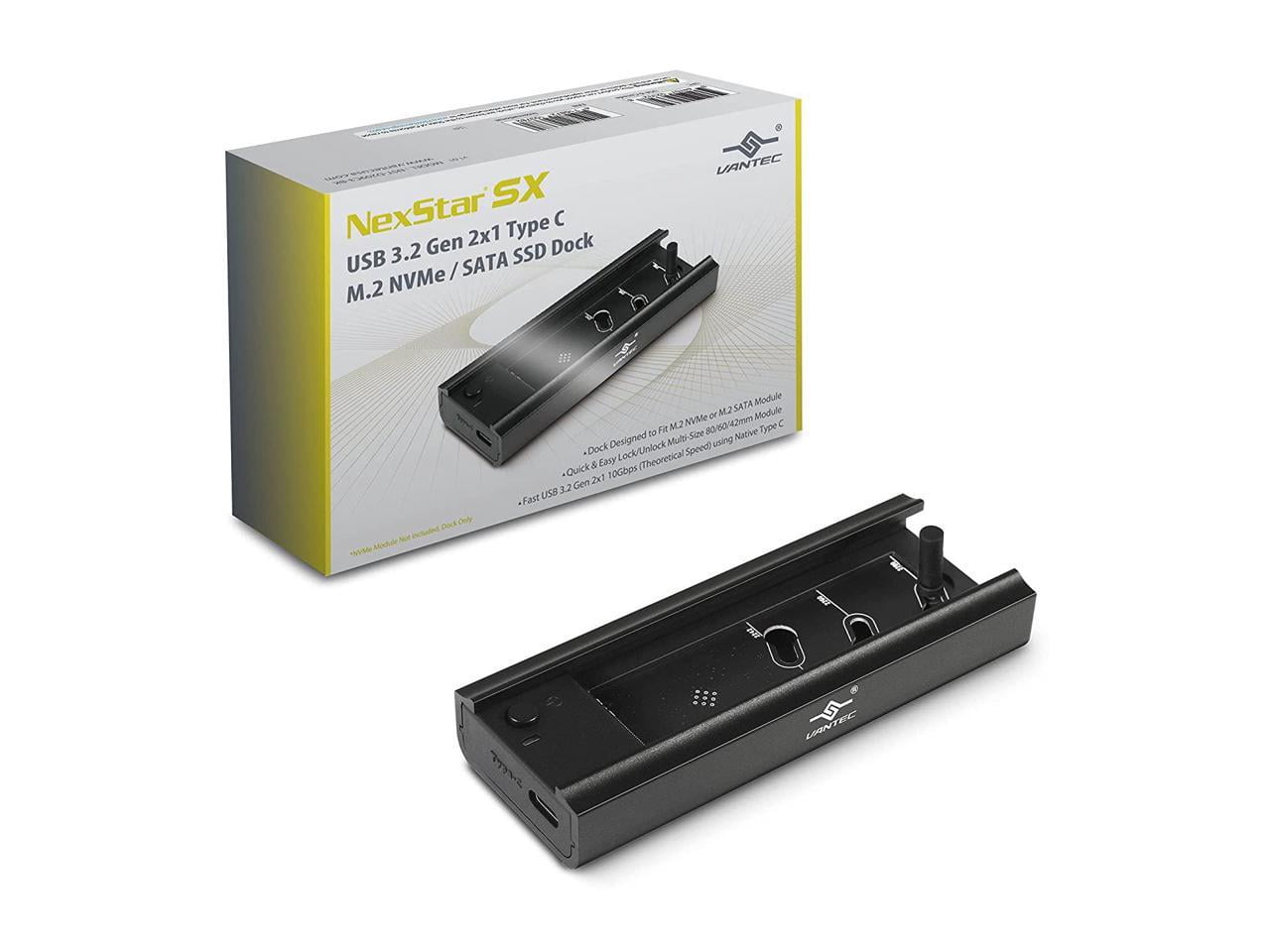 Nexstar Sx, Usb 3.2 Gen 2X1 Type C M.2 Nvme/Sata Ssd Dock (Nst-D209C3-Bk) - Walmart.com