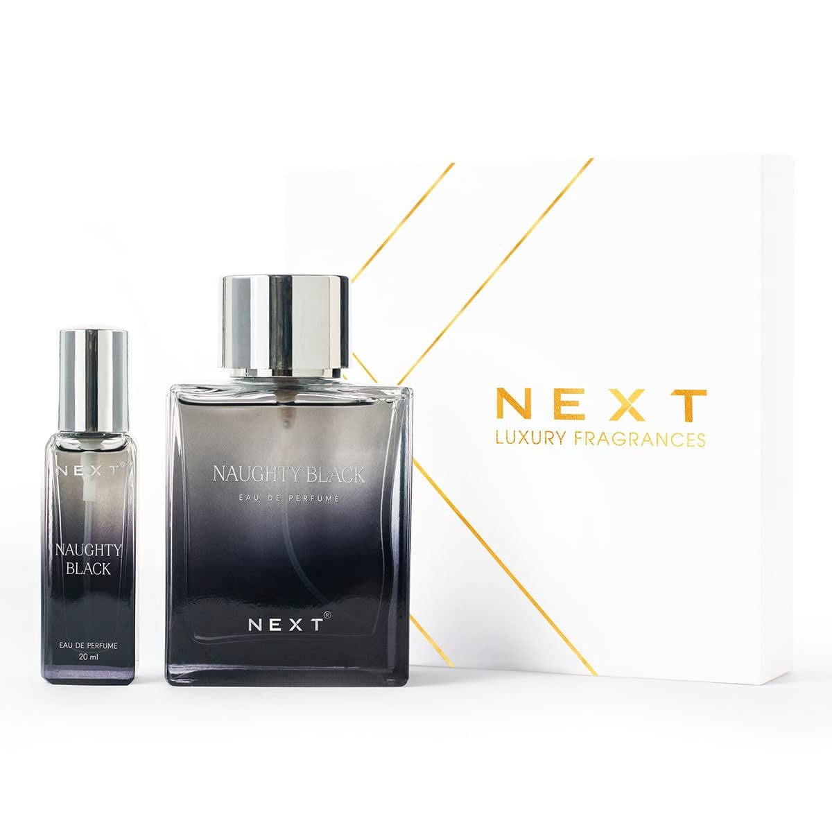 Next Care Naughty Black Eau De Perfume For Men 3.4 Fl.oz. + 0.67 Fl.oz ...