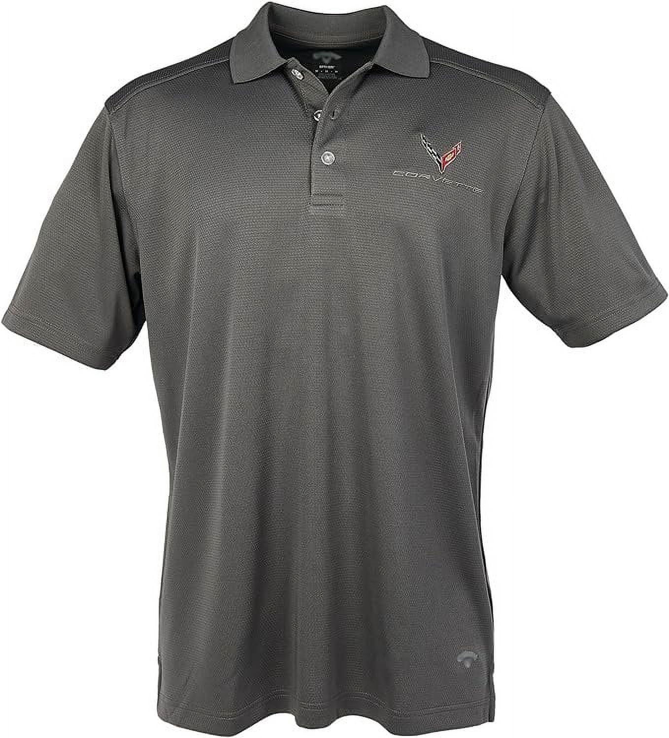 Next Generation C8 Corvette Callaway Dry Core Polo - Mens : Gray Medium ...