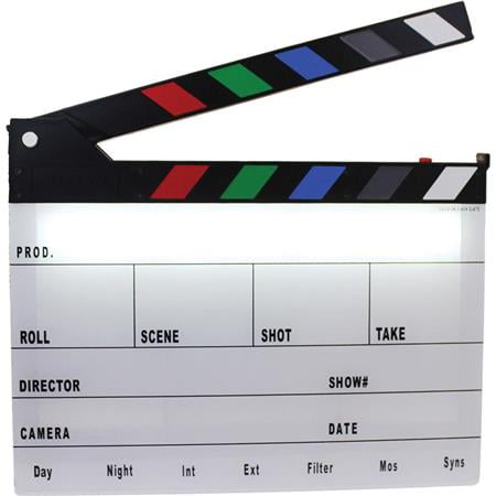 Next-Generation Clapper Slate with LED Light and Color Clap Sticks ...