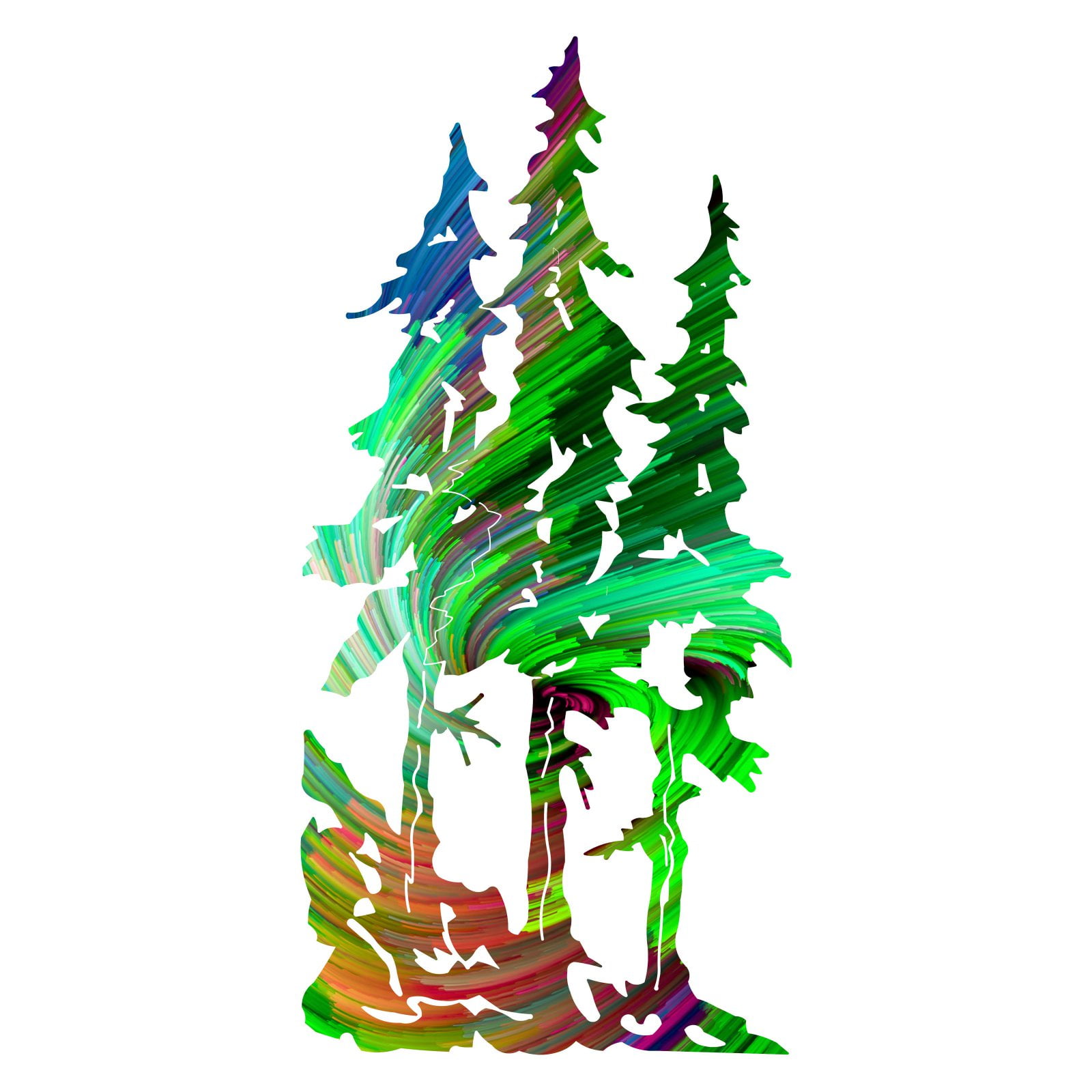 Next Innovations Pine Trees Green Swirl Wall Art - Walmart.com