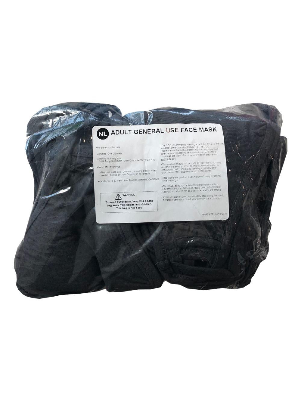 Next Level - Face Mask - M100 - Heavy Metal - Size: OS PK 48 - Walmart.com