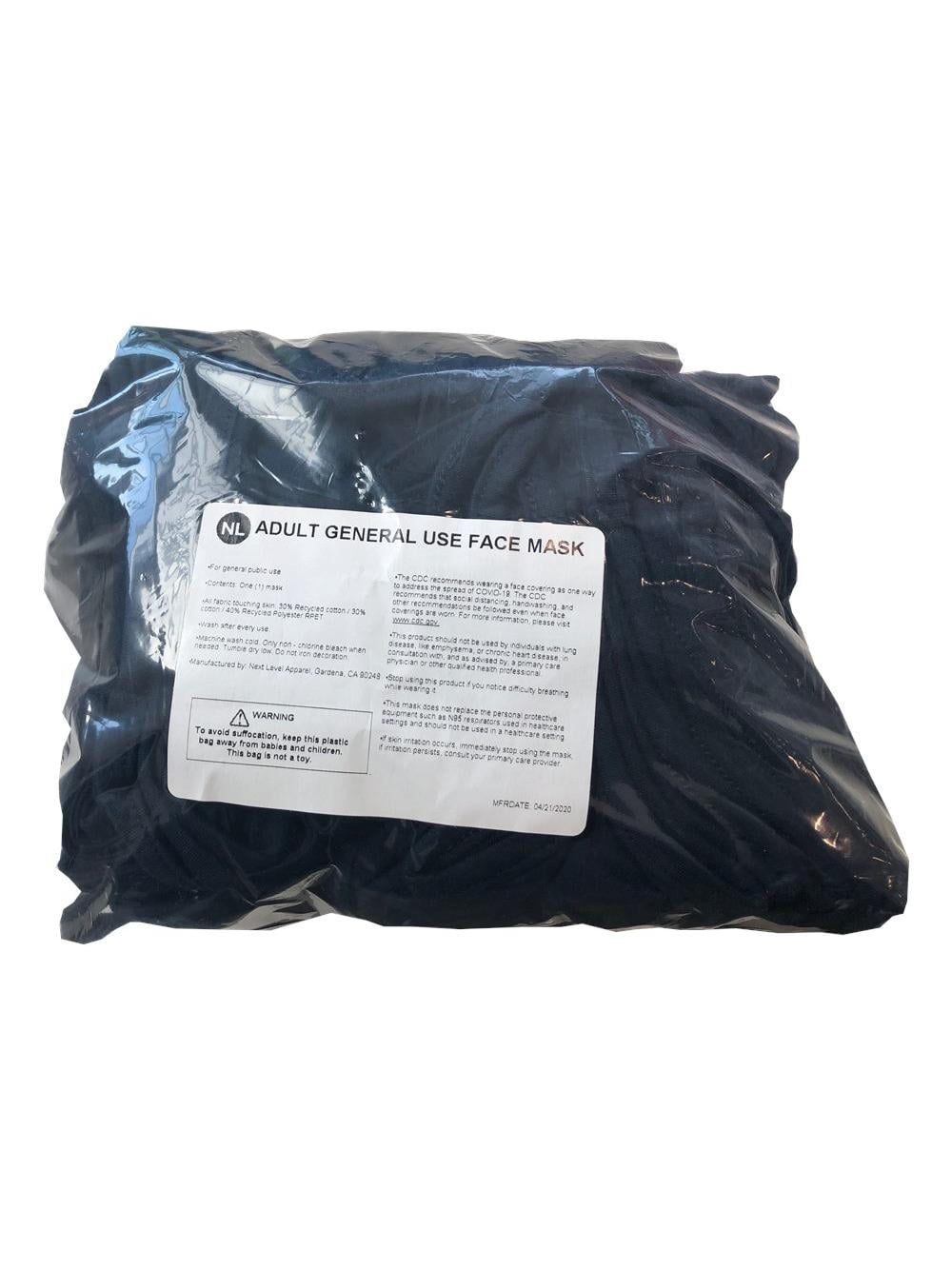 Next Level - Face Mask - M100 - Midnight Navy - Size: OS PK 48 ...