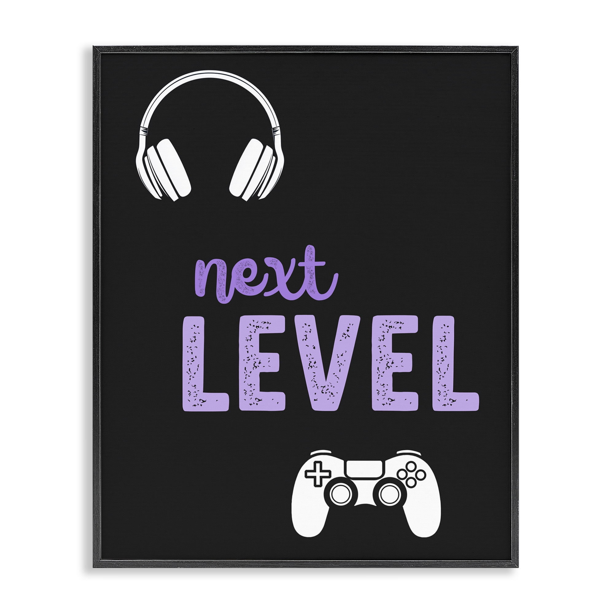Next Level Headset & Controller Black Framed Giclee Art, design by ...
