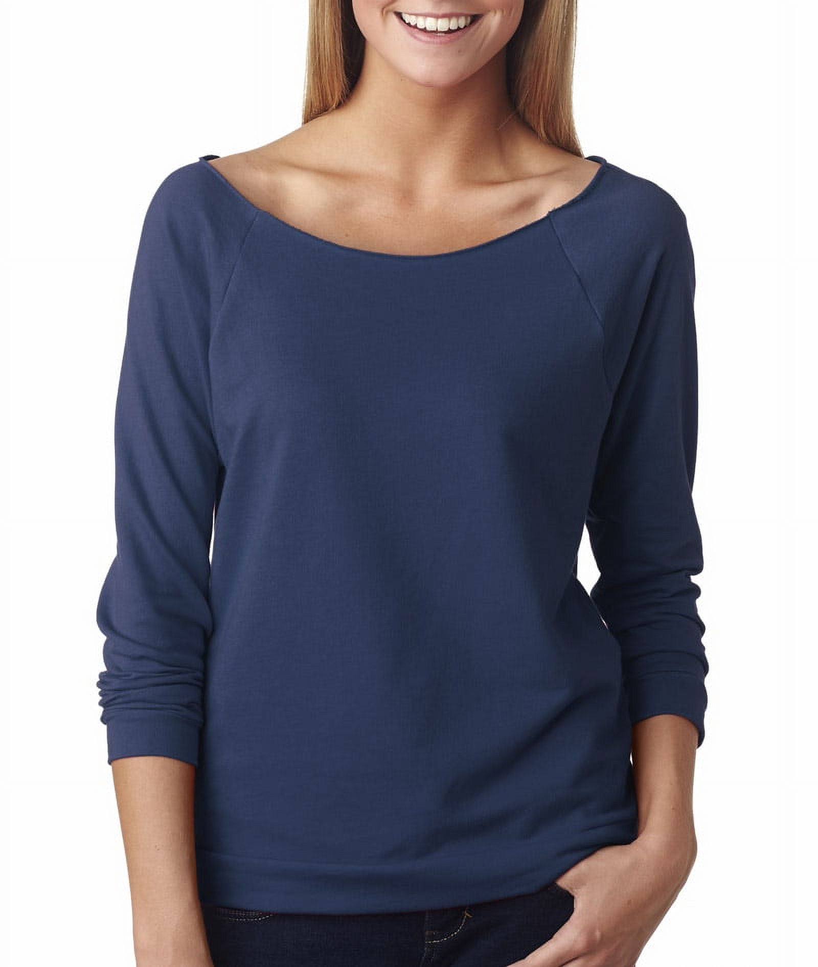 Next Level Apparel 6951 Ladies French Terry 3/4-Sleeve Raglan - Walmart.com