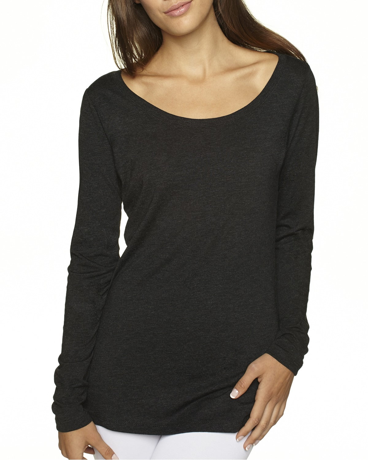 Next Level Women's Triblend Long-Sleeve Scoop - 6731 - Walmart.com