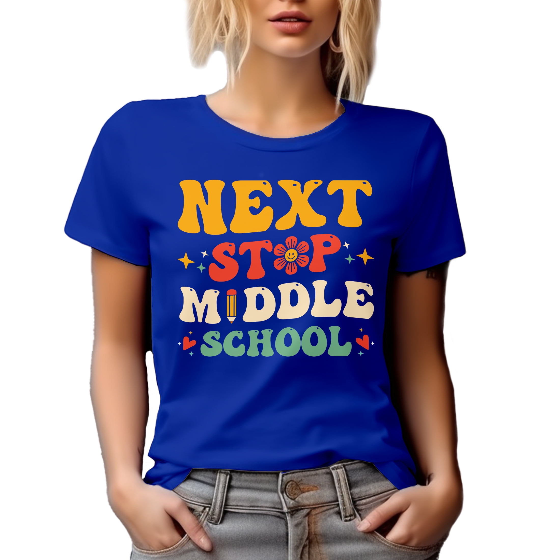 Next Stop Middle School, Student Graduation Themed, Retro Groovy Wavy ...