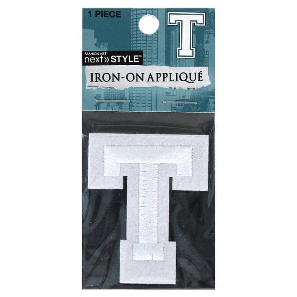 Next Style White Single Embroidery Letter T - Walmart.com