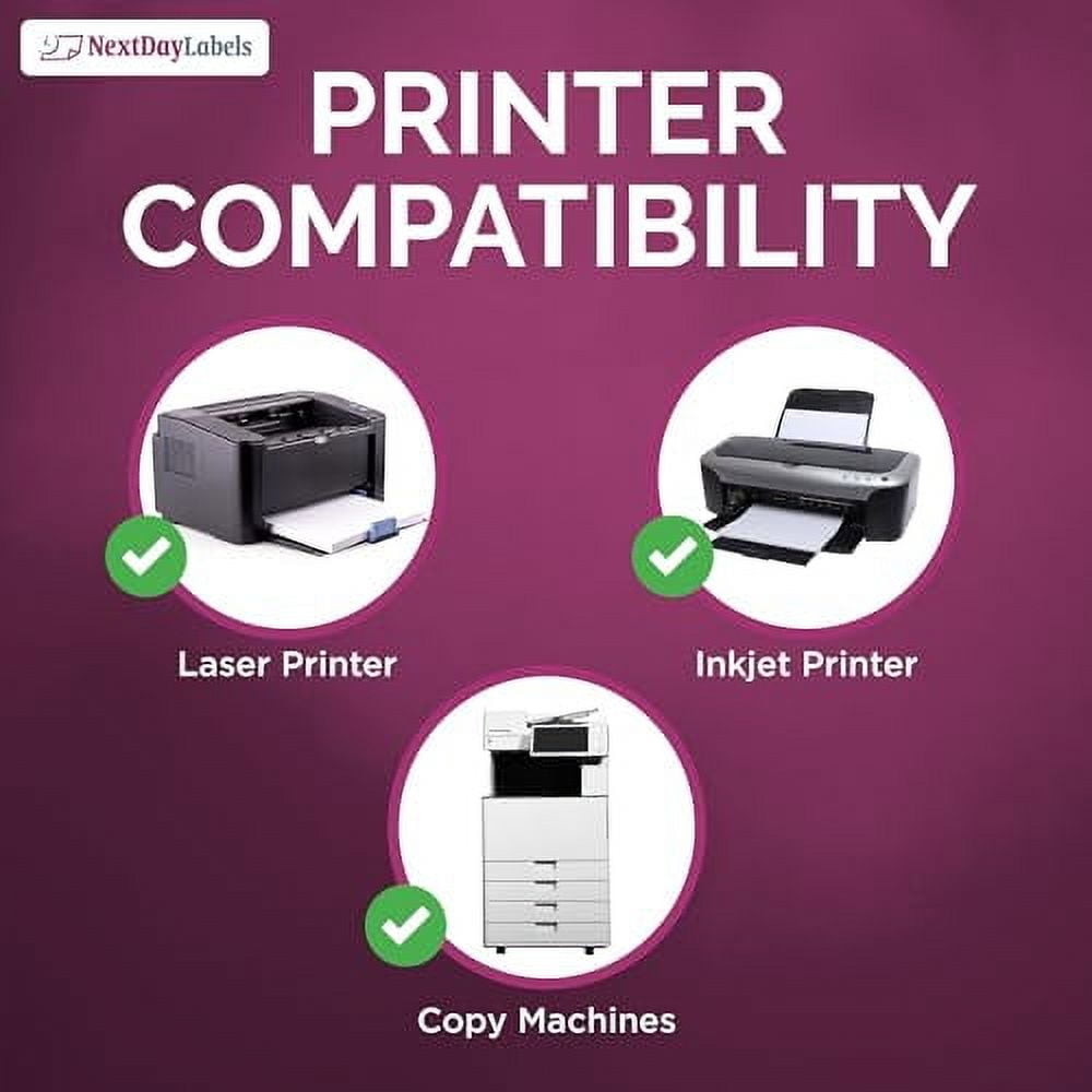 NextDayLabels – 1-3/4" x 1/2" Rectangular Sticker Labels for Printer ...