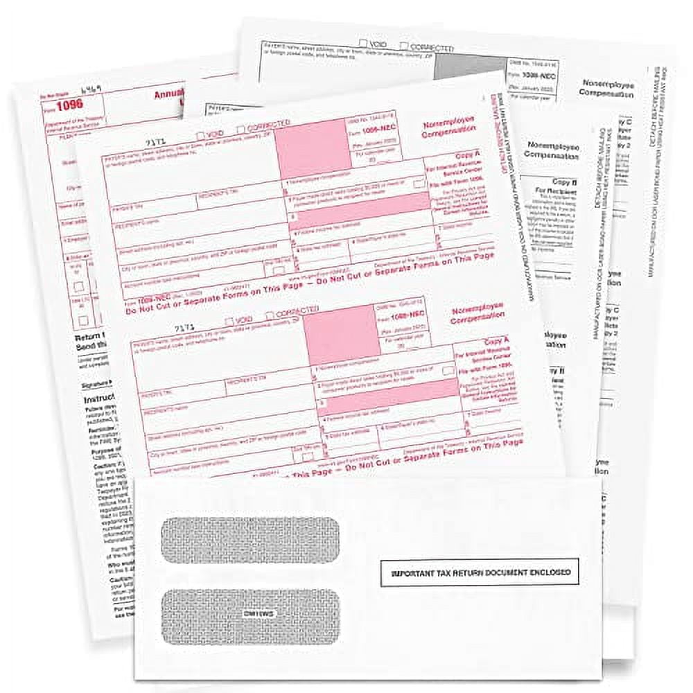 NextDayLabels - 1099-NEC Forms for 2023, 4-Part Tax Forms, Vendor Kit ...
