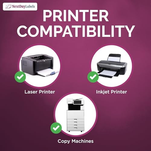 NextDayLabels – 4” x 2” Rectangular Sticker Labels for Printer - White ...