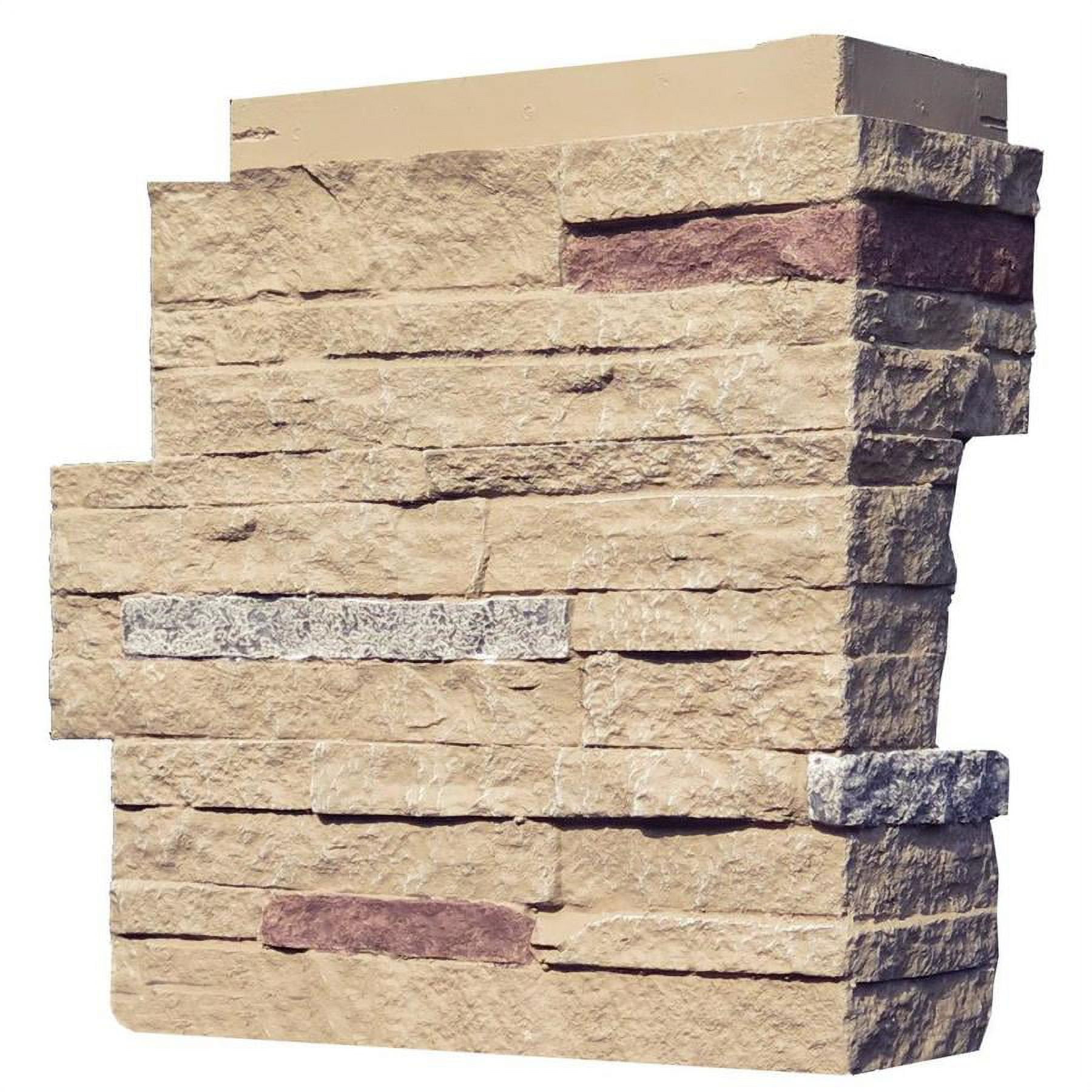 NextStone Faux Polyurethane Stone Outside Corner - Stacked Stone Sandy ...