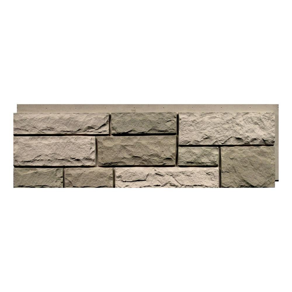 NextStone Polyurethane Faux Stone Siding Panel- Random Rock- Desert ...