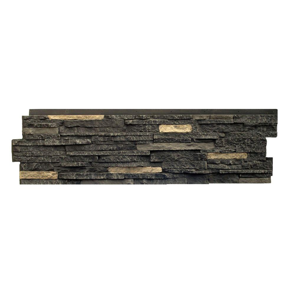 NextStone Polyurethane Faux Stone Siding Panel- Stacked Stone Bedford ...