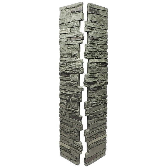 NextStone? Faux Polyurethane Stone Split Post Cover - Pewter - Walmart.com