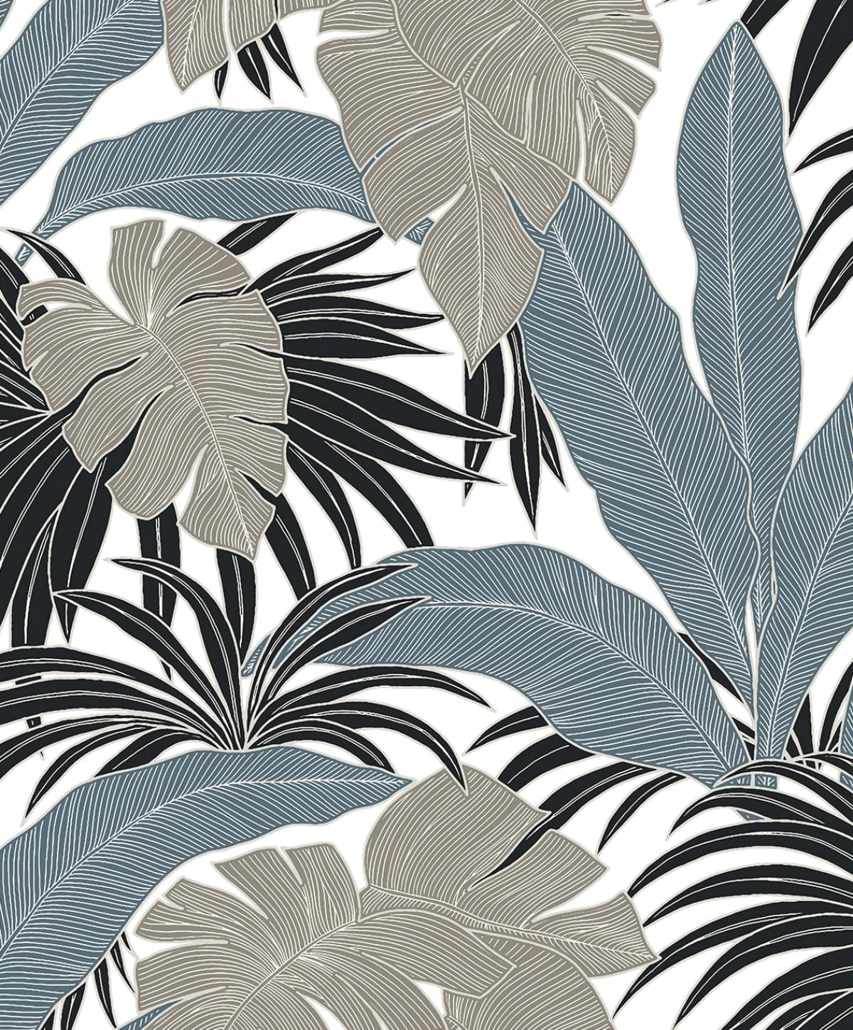 NextWall Bluestone & Grey Laguna Leaf Peel and Stick Wallpaper - 20.9 ...