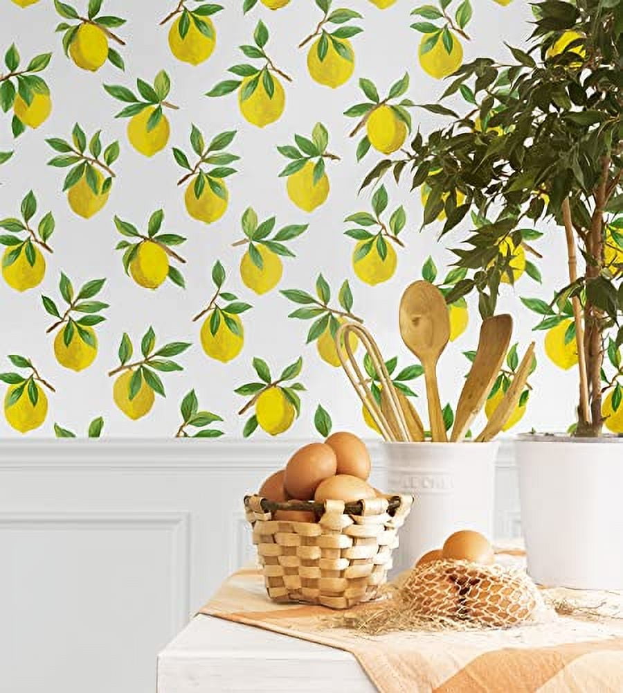 NextWall Daisy Bennett Designs Lemoncello Peel and Stick Wallpaper (White) - Walmart.com