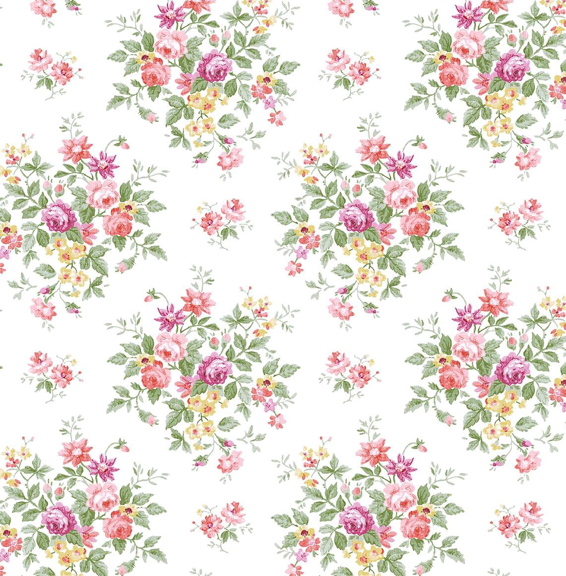 NextWall Floral Bunches Peel and Stick Wallpaper 20.5 in. W x 18 ft. L ...