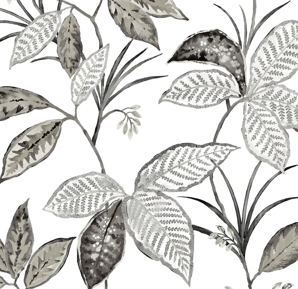 NextWall Greystone Boho Leaf Trail Peel and Stick Wallpaper - Walmart.com