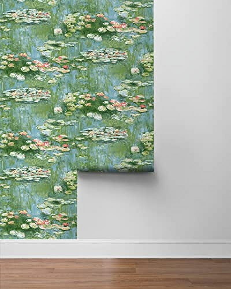 NextWall Lily Pond Impressionistic Peel and Stick Wallpaper (Rust ...