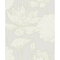 NextWall Neutral Tonal Floral Peel and Stick Wallpaper - 20.5 in. W x ...