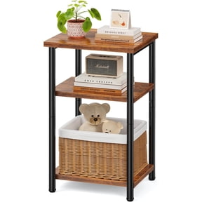 edx 3-Tier End Table, Nightstand, Storage Shelf for Living Room ...