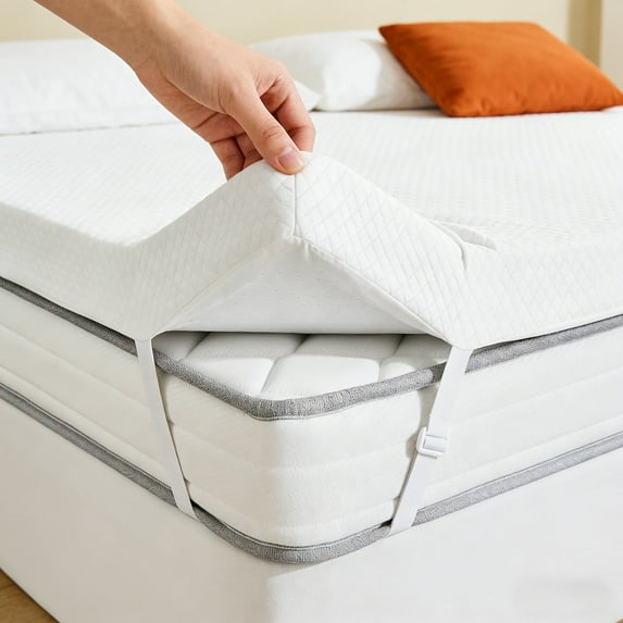 Nextay King Size Memory Foam Mattress Topper with Cooling Cover, 2 Inch ...