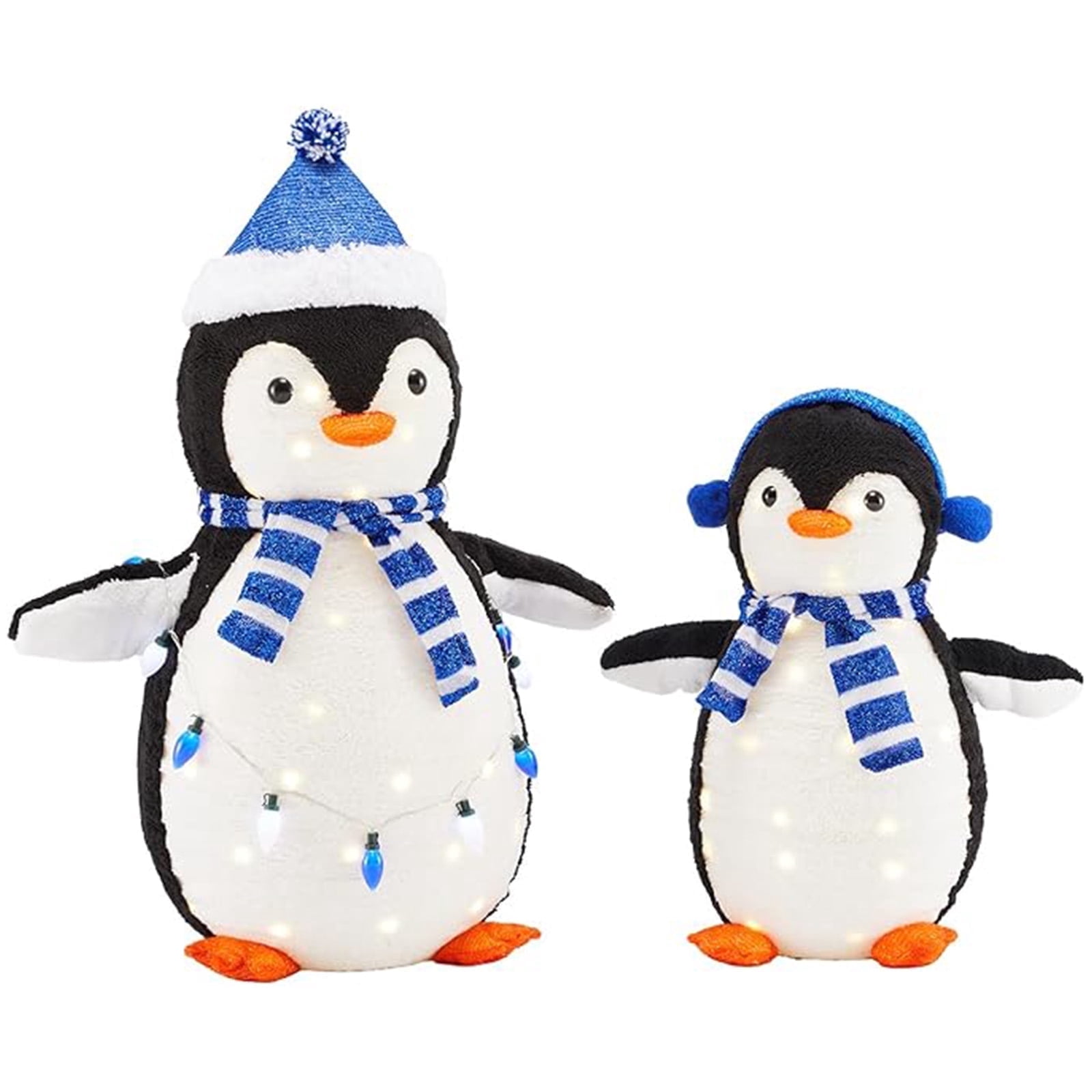 Nextay Lighted Penguin Family Outdoor Christmas Decoration, 2-Piece ...