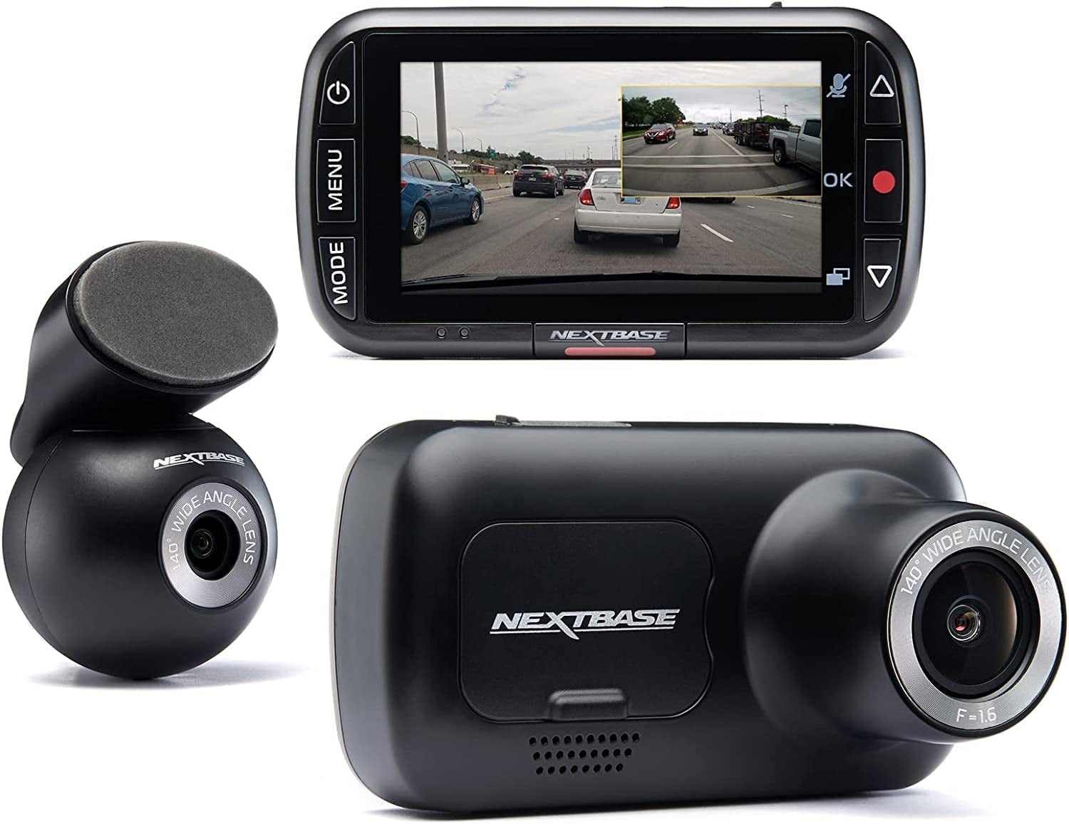 Nextbase 222XRWC Dash Cam 1080p HD Front and Rear Camera Bundle ...