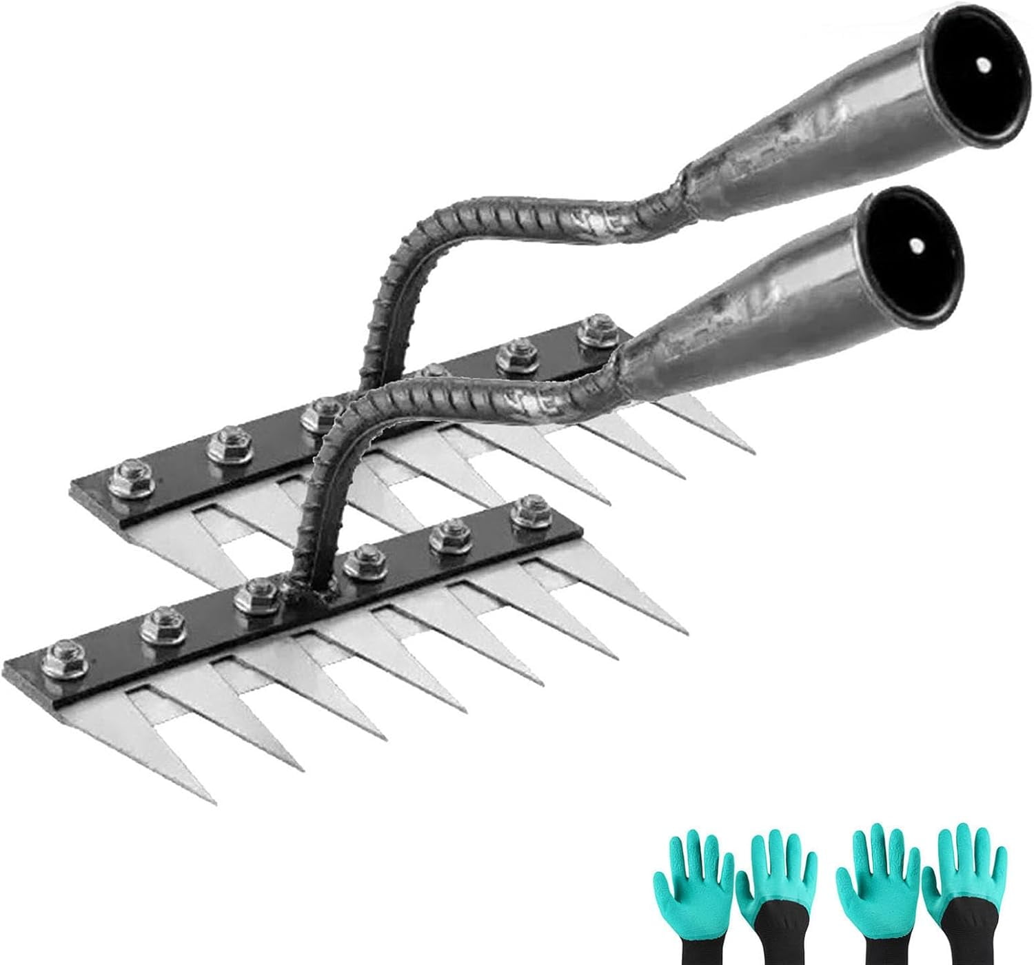 Nextgen Gardening Rake, Iron Rake 2.0 - Upgraded Iron Weeding Rakes ...