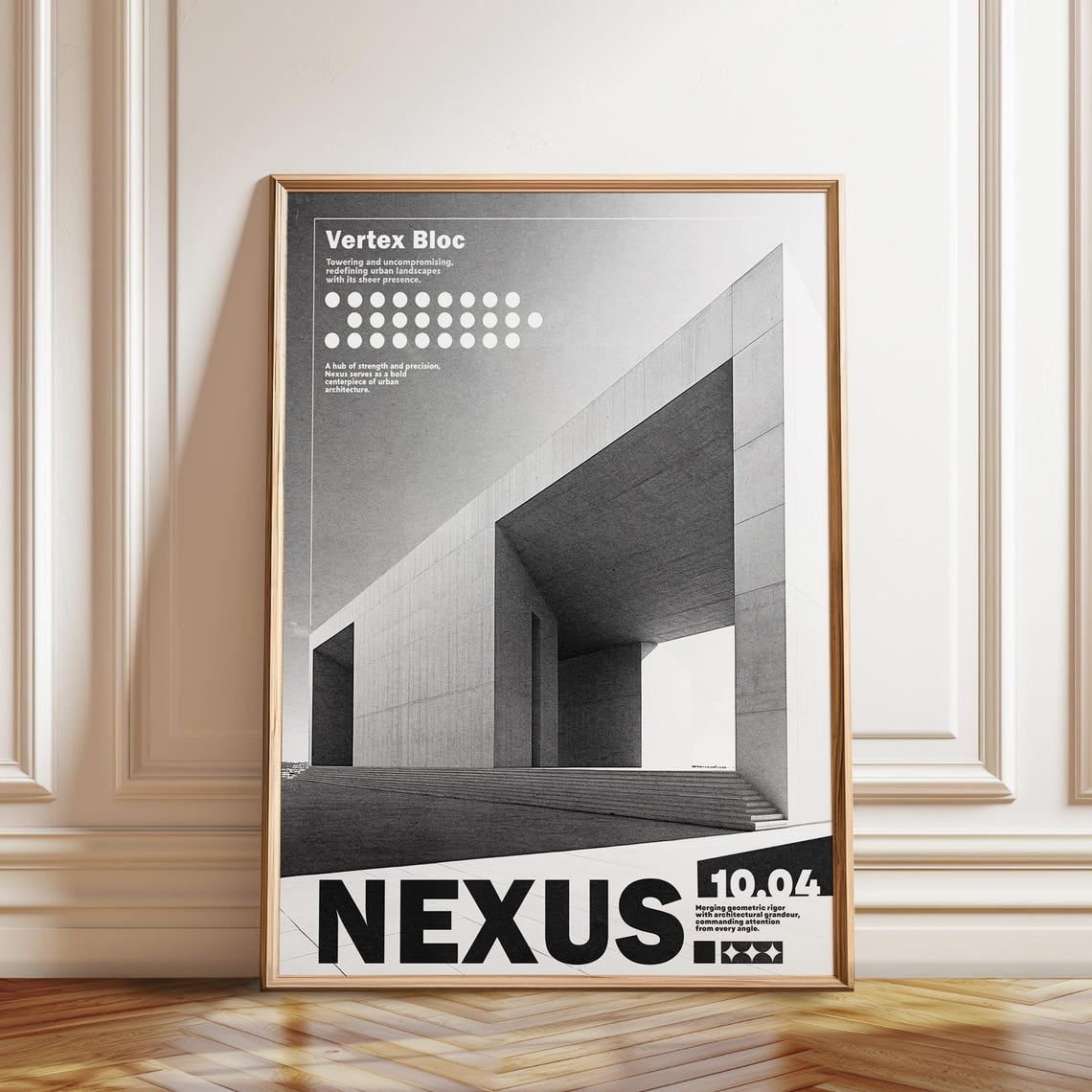 Nexus Brutalist Art Print - Geometric Concrete Architecture Exhibition ...