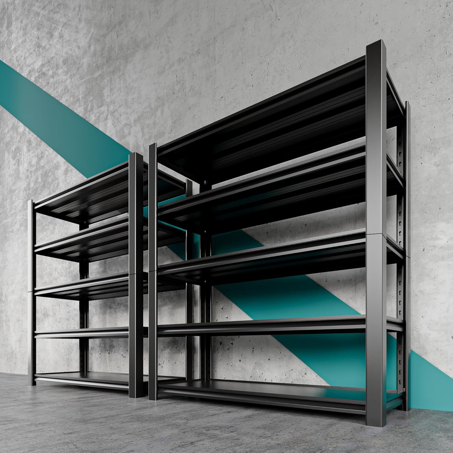 Nexvrtau 76" H x 60" W x 24" D 5-Tier Heavy Duty Garage Shelving Unit ...