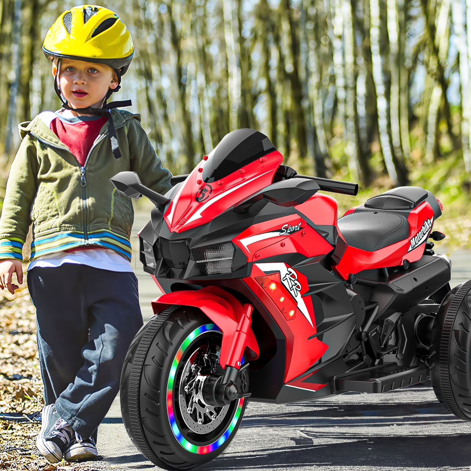 Nexwills 12V Ride on Motorcycle Electric Dirt Bike with 3 Lighting ...