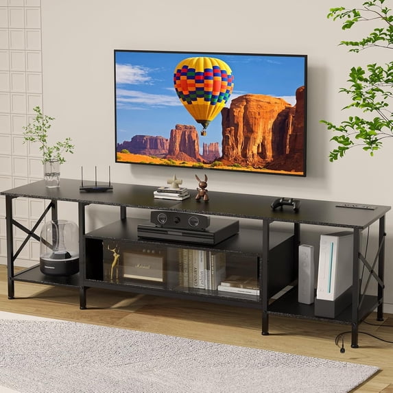 Nexwills TV Stand，63 Inch Television Stands for 50-75 Inch TV ...