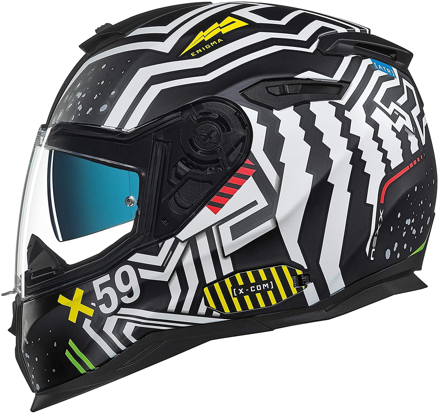 Nexx SX100 Enigma Matte Black Helmet size X-Small - Walmart.com