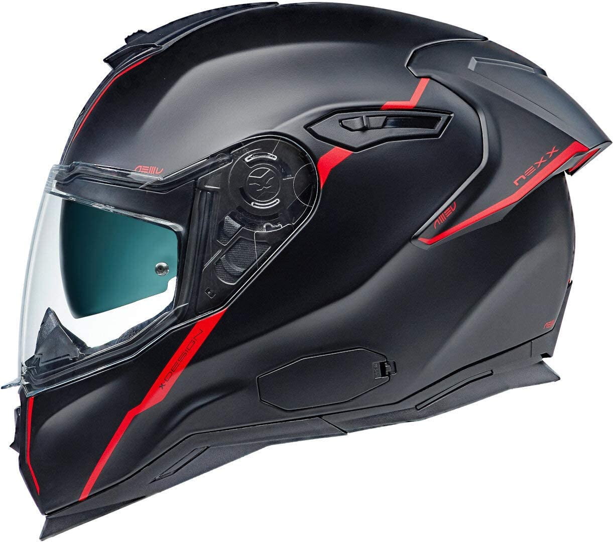 Nexx SX100R Shortcut Matte Black Red Helmet size Medium - Walmart.com