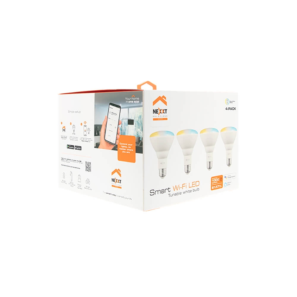 Nexxt Solutions NHBW210 BR30 Smart Bulb - White - 4pk. - Walmart.com