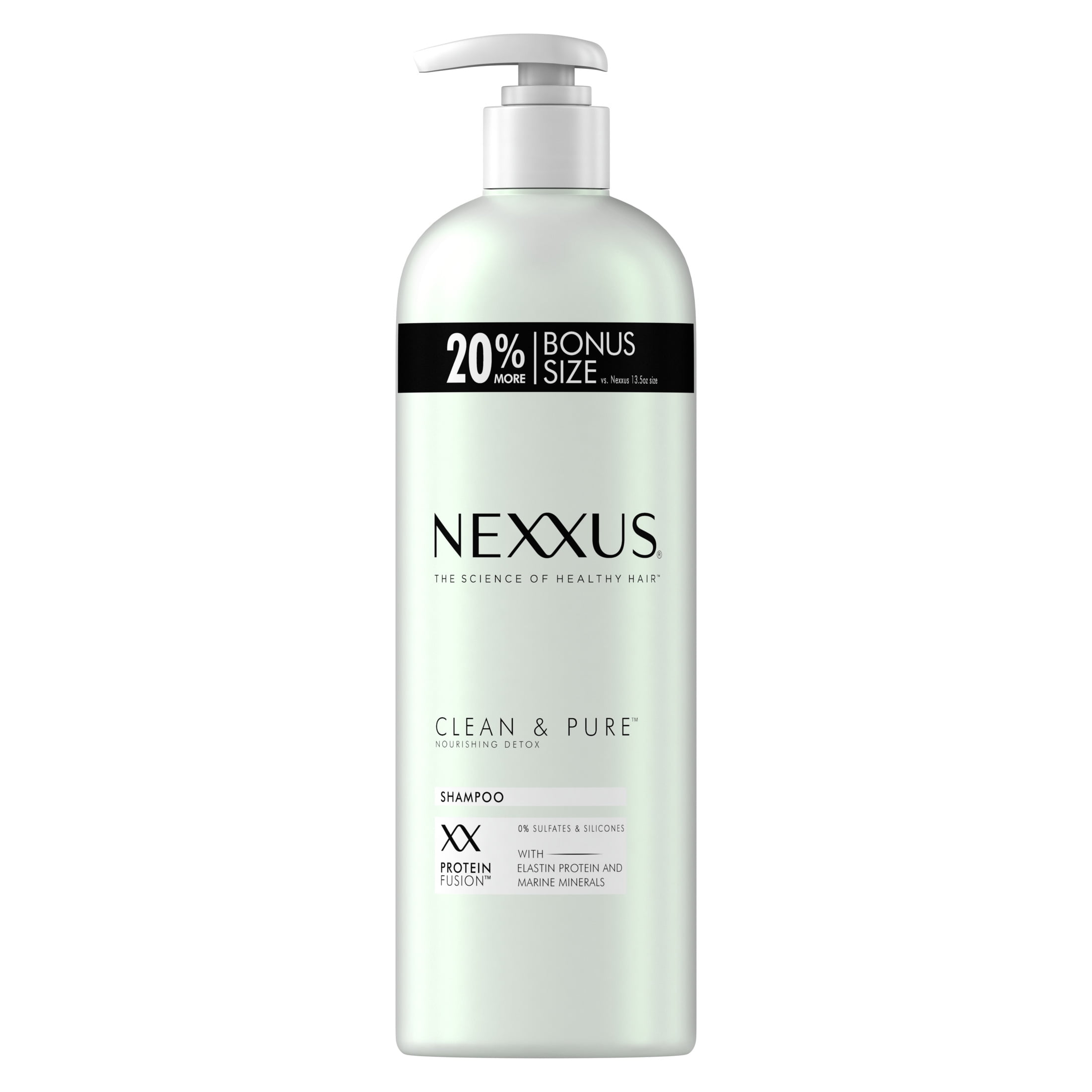 Nexxus Clean & Pure Daily Shampoo with Pump, 16.5 oz - Walmart.com